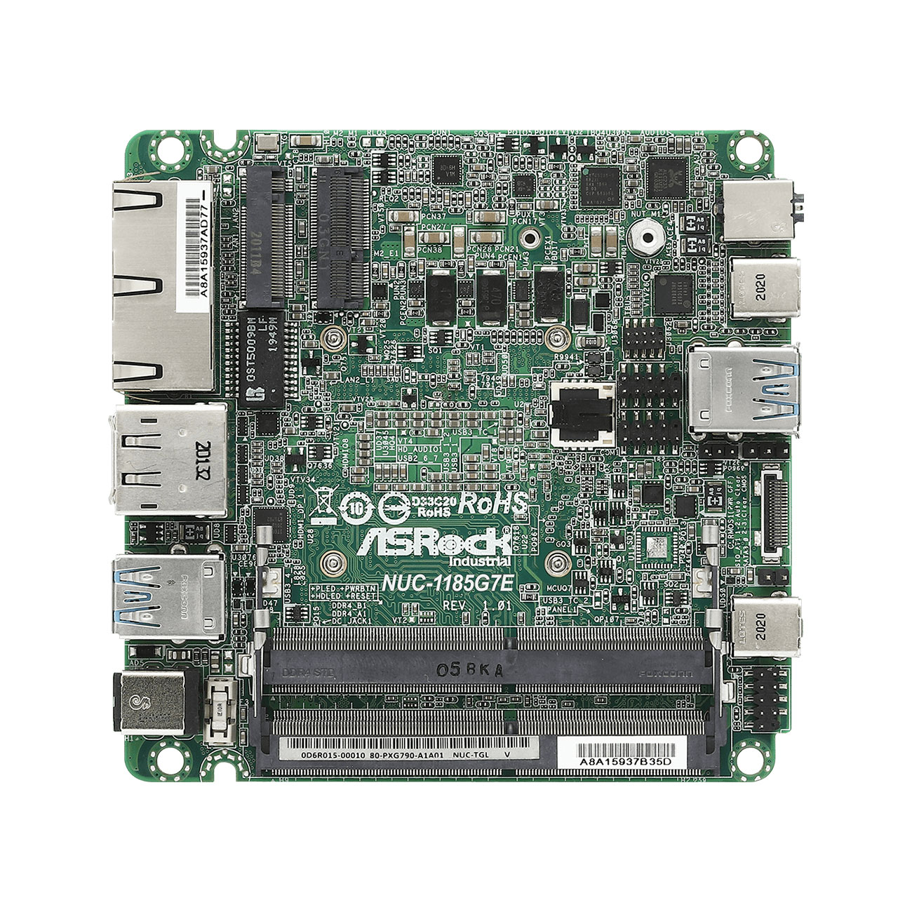 ASRock Industrial NUC-1185G7E 11th Gen Edge AI NUC SBC