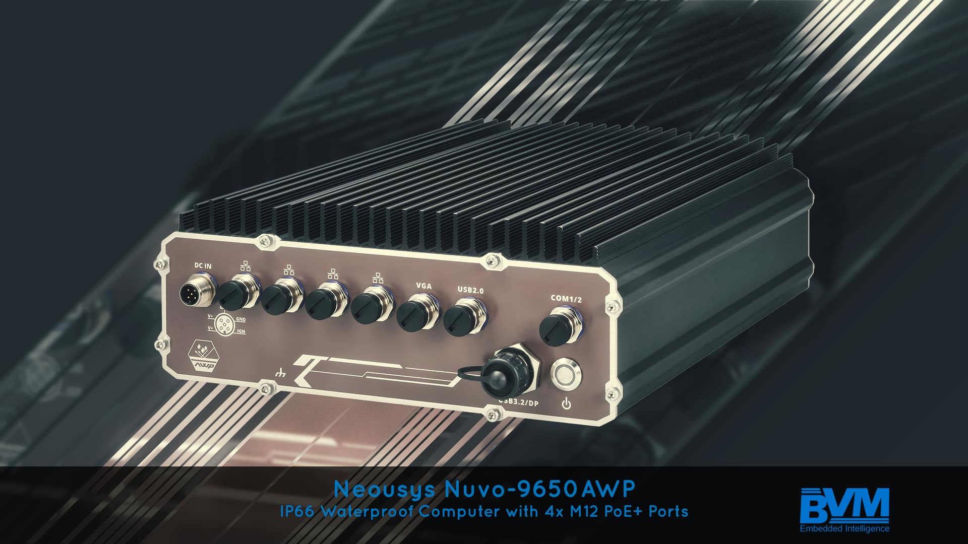 Neousys Nuvo-9650AWP: IP66 Waterproof Computer with 4x M12 PoE+ - BVM Ltd
