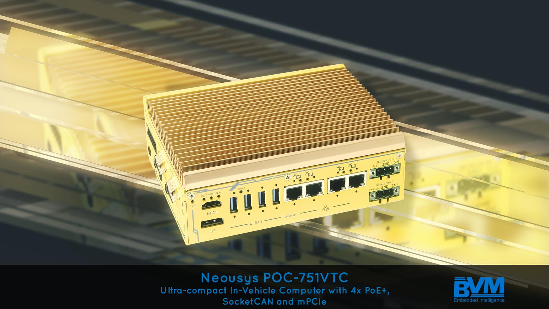 Neousys POC-751VTC: 4x PoE Ultra-compact In-Vehicle Computer - BVM Ltd