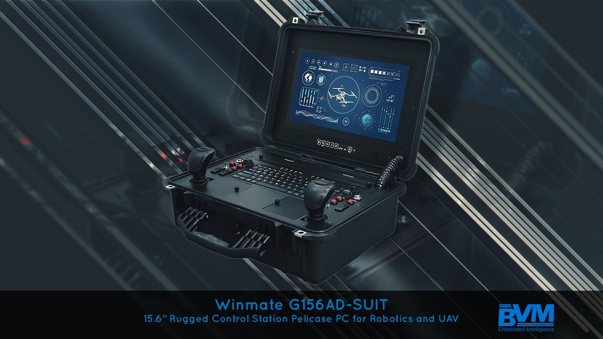 Winmate G156AD-SUIT: 15.6” Rugged Control Station Pelicase PC - BVM Ltd